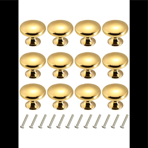 Accessories | 12 Pcsgold Round Cabinet Knobs | Poshmark